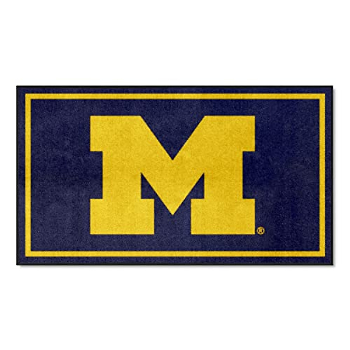 FANMATS 19776 NCAA Michigan Wolverines 3ft. x 5ft. Plush Area Rug | Sports Fan Area Rug, Home Decor Rug and Tailgating Mat
