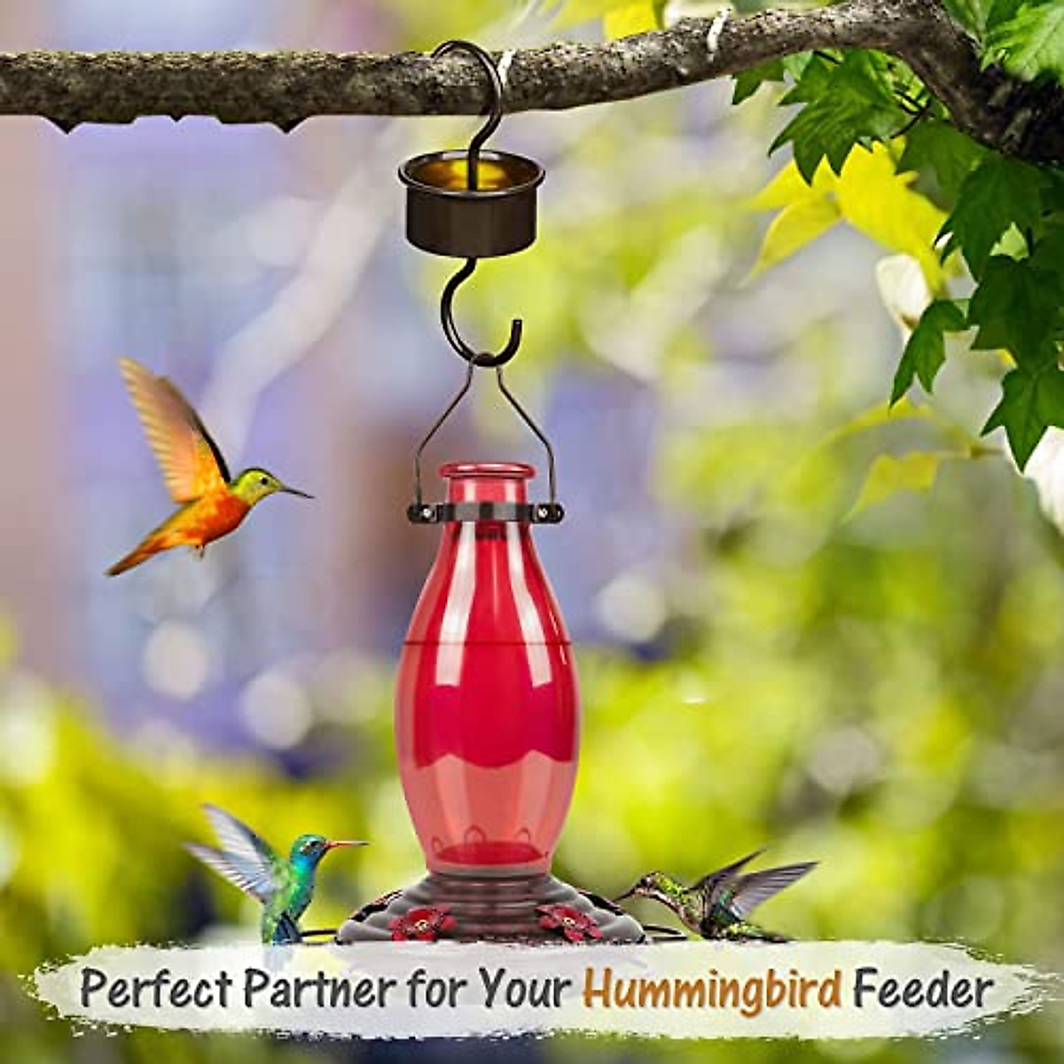 BOLITE Ant Moats for Hummingbird Feeder, Hanging Ant Guard for Outdoors, Bronze, 2 Pack, 18024