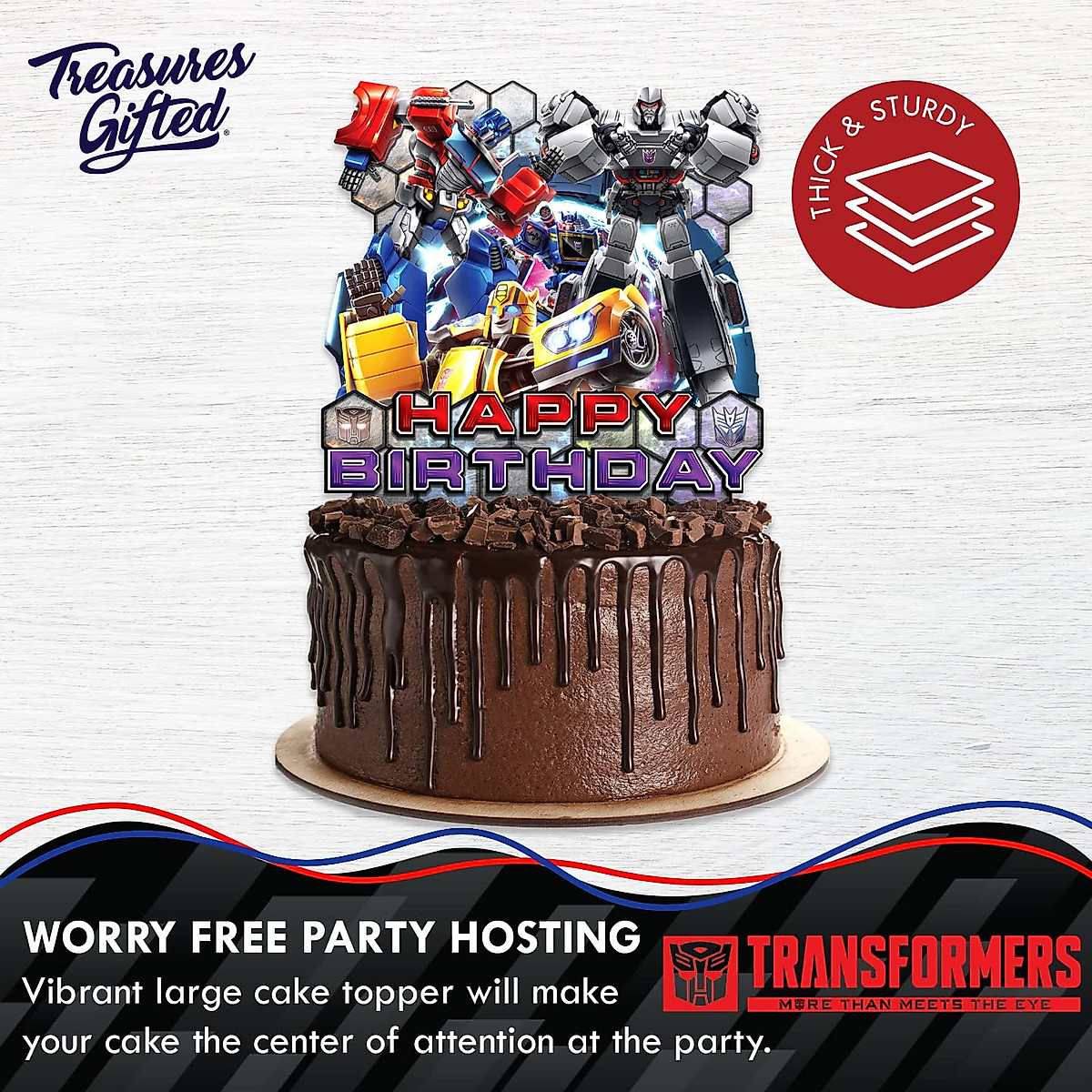 Transformers Cake Topper - Officially Licensed Party Decorations