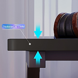 Washranp Computer Desk Gaming Desk,X-Shaped Gaming Table Sturdy PC Workstation Desk for Home Office with Cable Holes,Large PC Gamer Desk Gaming Table for Bedroom Living Room Black