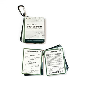 Photography Cheat Sheet Cards (Set of 2 Decks) - DSLR Camera Photography and Composition/Lighting Sets - Plastic Reference Cards | Snap Happy Mom (Classic)