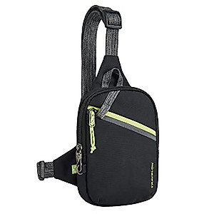 Travelon Greenlander Sustainable Anti-Theft Compact Sling, Jet Black, 5" W x 7.25" H x 1.75" D