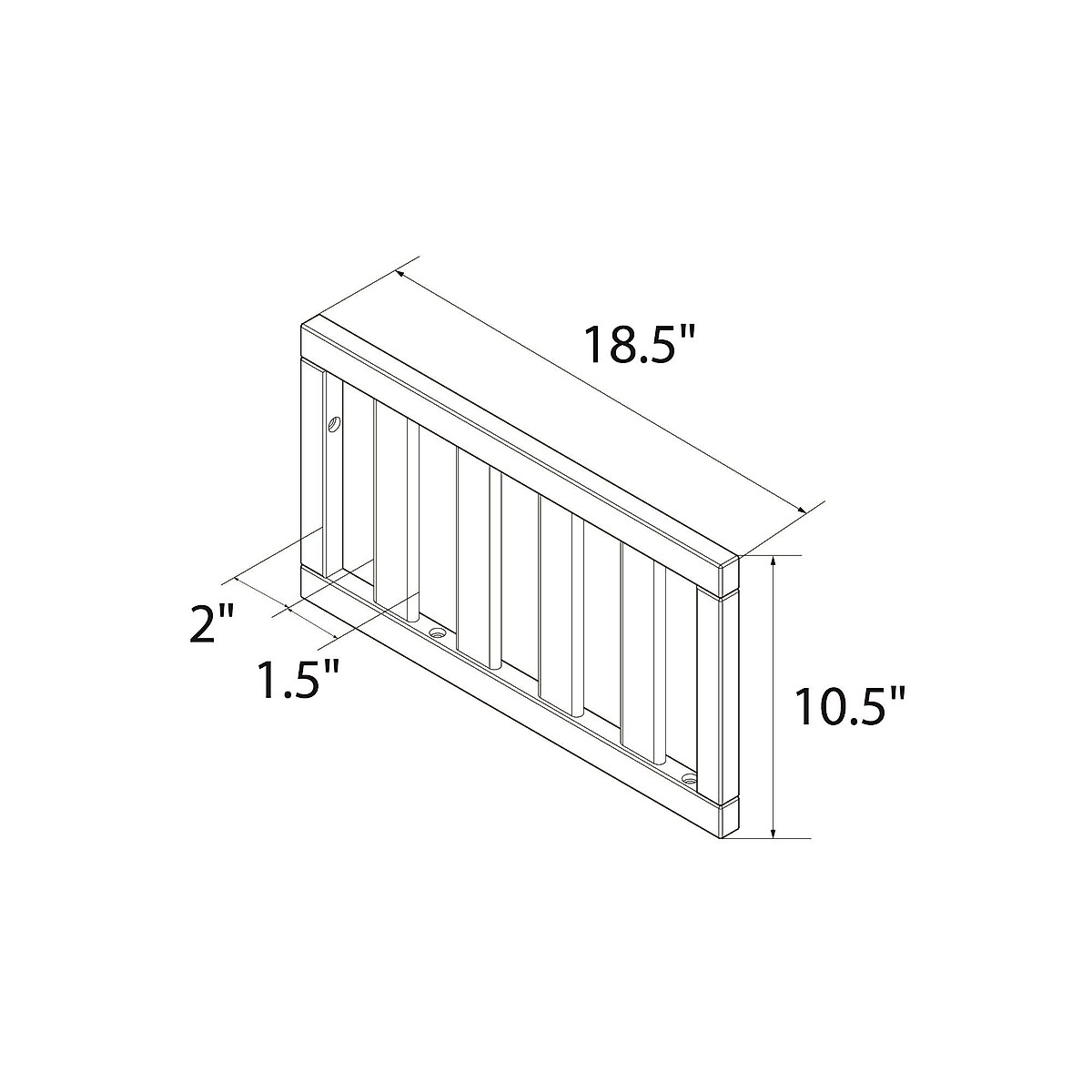 Little Seeds Universal Toddler Rail, Nursery Furniture, Sharkey Gray