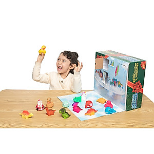 JOYIN Light Up Bath Toys 2023 Christmas 24 Days Countdown Advent Calendar for Kids Toddler LED Animal Floating Shower Pool Toys Set Xmas Gifts Christmas Party Favor