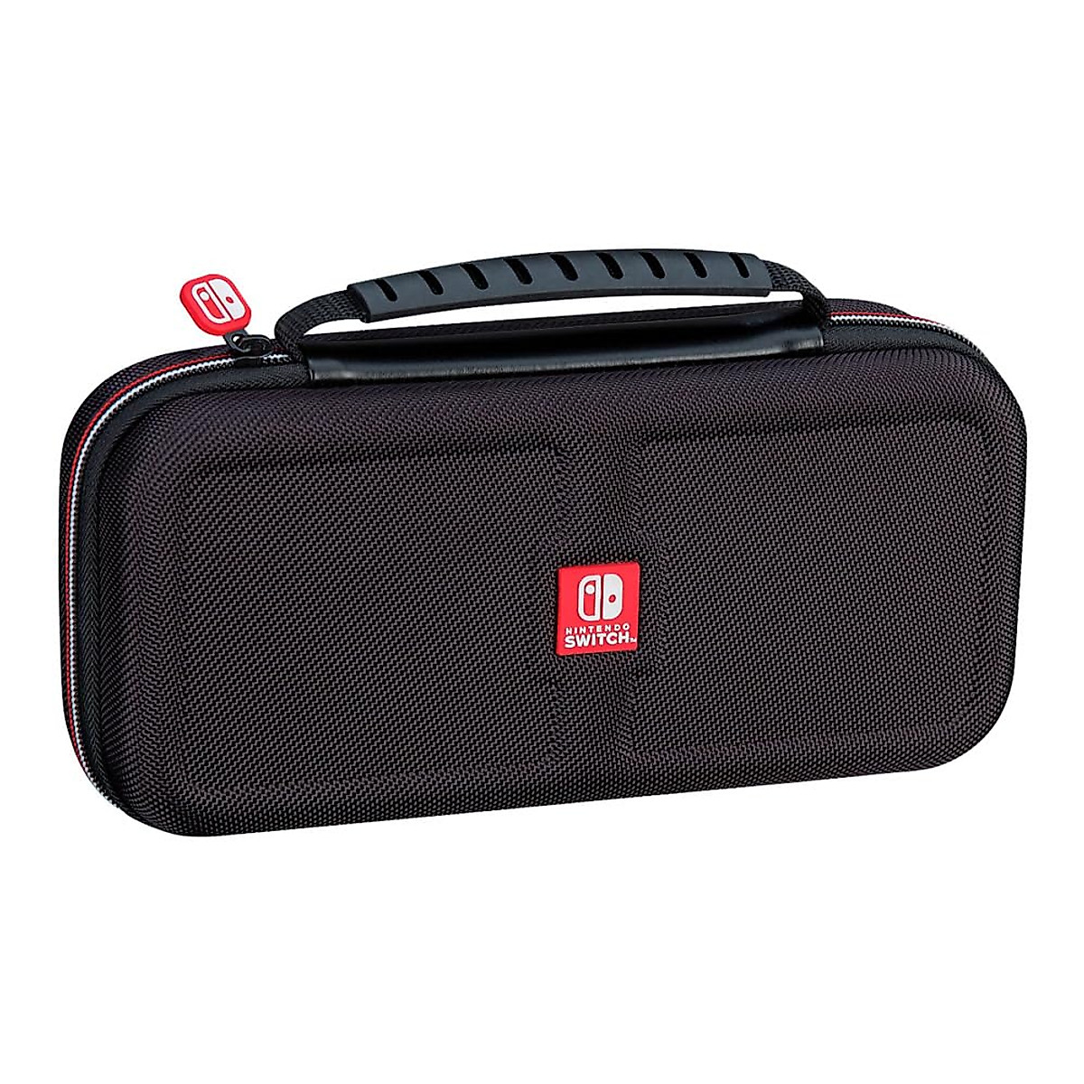 Game Traveler Nintendo Switch Deluxe OLED Case - Also for Switch & Switch Lite, Black Ballistic Nylon, Viewing Stand & Bonus Game Cases, Deluxe Handle, Licensed by Nintendo, #1 Selling Case in USA