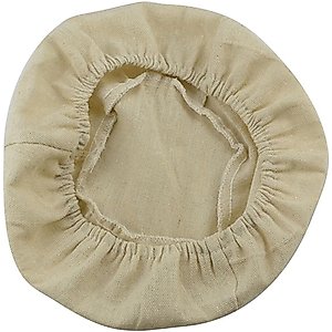 Htppzjr 9 Inch Breathable Proofing Bread Basket Cloth, White, Wooden