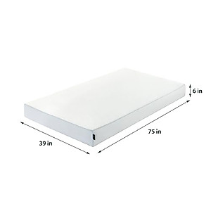 ZINUS 6 Inch Green Tea Cooling Memory Foam Mattress [New Version], Twin, Fiberglass Free, Medium Firmness, Cooling Gel Foam, Certified Safe Foams & Fabric, Mattress in A Box