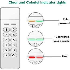 lepin 16GB Flash Drive Password Protected Hardware Encrypted USB Flash Drive Secure USB Drive Secret with Keypad U Disk Flash for Personal Data Security