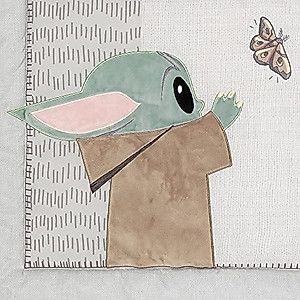 Lambs & Ivy Star Wars The Child Baby Yoda Nursery 3-Piece Baby Crib Bedding Set