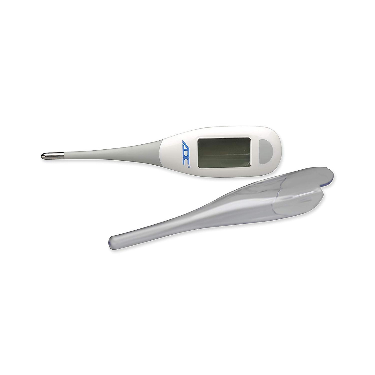 ADC Fast Read Digital Thermometer, Flexible Tip and Large Quick Read LCD Display with Color-coded Backlighting , White - 418N