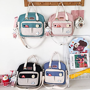 Cute Bags Kawaii Backpack Messenger Bag For School,Aesthetic Backpacks Multifunction Laptop Japanese Ita for Teen Girls Kids Lunch Totes