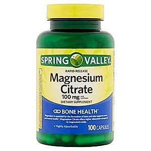 Spring Valley - Magnesium Citrate 100 mg, Rapid-Release, 100 Capsules