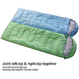 EMONIA Camping Sleeping Bag, 3-4 Season Waterproof Outdoor Hiking Backpacking Sleeping Bag Perfect for Traveling,Lightweight Portable Envelope Sleeping Bags for Adults,Kids,Girls and Boys