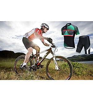 Men's Cycling Jersey,Bicycle Short Sleeve Breathable Cycling Shorts Set Quick Dry Blue