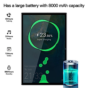 WV LeisureMaster S30 Pro Tablet,10.1-inch Tablet, Android 13 Tablet, 8GB + 256GB RAM, Octa-Core Processor, 1920 * 1200 Resolution 5g Tablet, 24MP + 13MP, 8000mah Battery, Bluetooth 5.2 with GPS（Blue