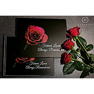 Funeral Guest Book | Memorial Guest Book | Guest Book for Funeral Hardcover | Guestbook for Sign in, Celebration of Life Memorial Service | Funeral Guest Sign Book with Memory Table Card Sign Included