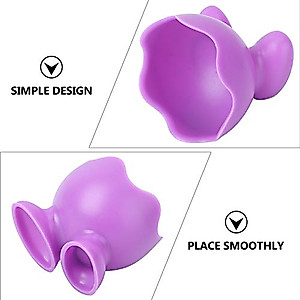 Amosfun 5Pcs Egg Boiled Holder Cups Cup Eggs for- Silicone Egg Cup Holders Boiled Egg Serving Cups (Random Color)