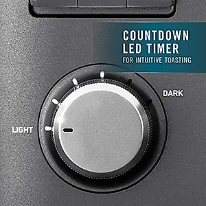 Calphalon 2-Slice Toaster, Precision Control with 6 Shade Settings and Extra Wide Slots, Stainless Steel