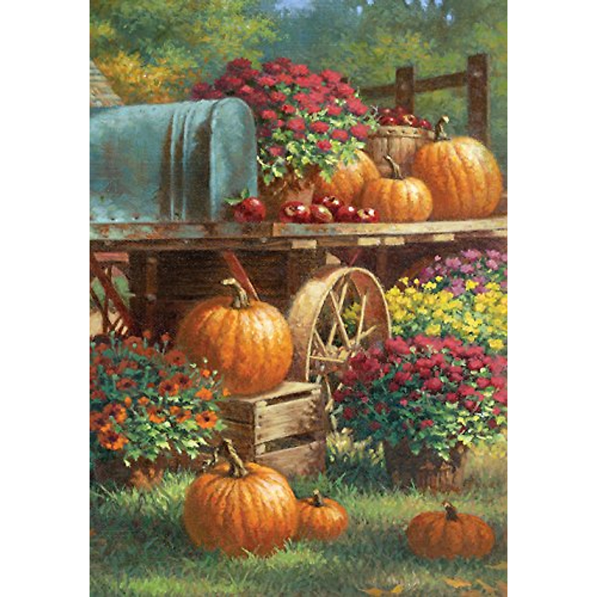 Toland Home Garden 12x18 Inch Double Sided Garden Flag Fall Flag, Farm Pumpkin Fall Garden Flag House Flag For Outdoor Yard Decoration