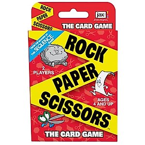 JAX Rock Paper Scissors Card Game Bilingual - It's the Fast, Fun Card Version of the Classic Game of Rock Paper Scissors, Ages 4 and Up, 2 Players