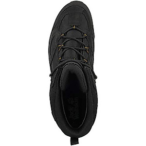 Jack Wolfskin Men's Vojo 3 Texapore Mid Hiking Shoe Boot, Black/Burly Yellow XT, 9