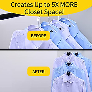 12 Pack Clothes Hanger Connector Hooks,Space Saving Hearts Hanger Hooks to Create Up to 5X More Closet Space, Heavy Duty Cascading Clothes Hanger Hooks,Hanger Extender Clips Fits All Types of Hangers