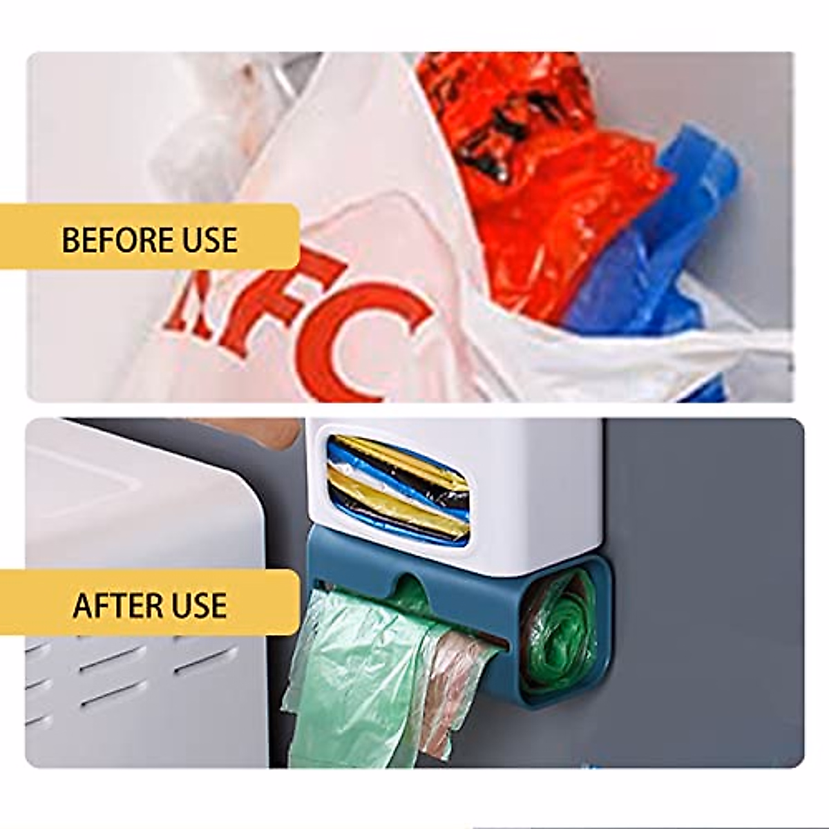 Wall-mounted plastic sundries bag storage box garbage bag storage box multi-purpose plastic bag collection storage box finishing box