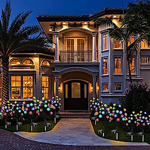 ITICdecor Solar Garden Lights Solar Flower Landscape Lights, Solar Decorative Lights Outdoor for Pathway, Patio, Front Yard Decoration(2 Pack)