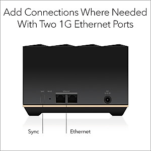 NETGEAR Nighthawk Tri-band Whole Home Mesh WiFi 6E Add-on Satellite (MS90) – Works with Your Nighthawk MK93S System - Adds Up to 2,500 sq. ft. Coverage - AXE5700 (Up to 5.7Gbps)