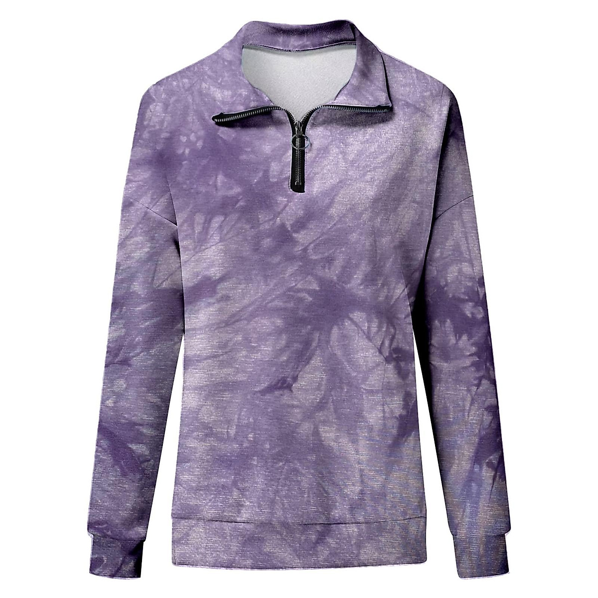 Tracking Orders Status on My Orders,Women Loose Fit Athletic Tops Winter Fashion Long Sleeve Zipper Side Split Tie Dye Textured Relaxed Shirts for (Y-b, L)