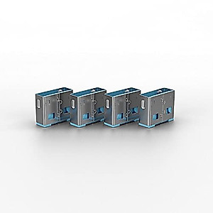Lindy USB Port Blocker - Pack of 10 - Blue 40462