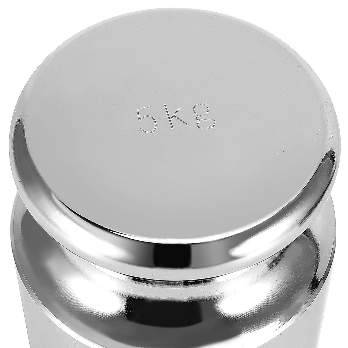 MUKLEI 5 KG Calibration Weight, 5000g Precision Class M1 Steel Scale Calibration Weight with Chrome Finish, Precision Steel, Calibration Weight for Digital Scale, Silver