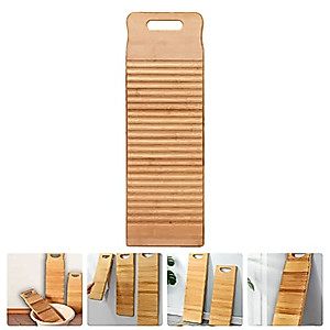 Cabilock Washboard Thickened Wooden Washboard for Laundry Home Wooden Laundry Washboard