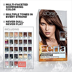 L'Oreal Paris Feria High Intensity Multi-Faceted Shimmering Permanent Hair Color, 3X Highlights, Gentle , Deep Conditioning Hair Dye