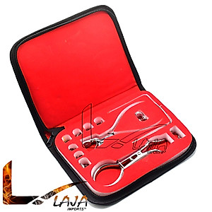 Laja Imports 12 Pieces Rubber Dam Starter Kit with Ainsworth Frame Clamps Dental Ins Dn-2207 for Educational Use