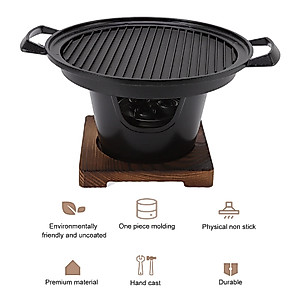 Mini Hibachi Grill, 6.7in Japanese Style Single Serving Yakiniku Grill Portable Individual Tabletop Mini Barbecue Grill Charcoal Grill for Outdoor Indoor