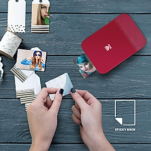 Zink KODAK Smile Instant Digital Bluetooth Printer for iPhone & Android – Edit, Print & Share 2x3 Zink Photos w/ Smile App (Black/ White)