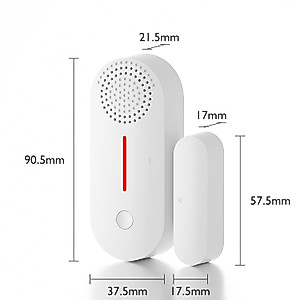 2 Pack WiFi Door Window Sensor Alarm: WiFi Door Sensor with App Alerts, 120 dB Siren,Timed Arming and Disarming, Pool Alarm for Kids Safety, Window Alarm Compatible with Alexa Google Assistant