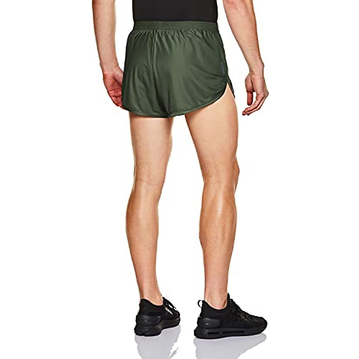 TSLA Men's Active Running Shorts, 3 Inch Quick Dry Mesh Jogging Workout Shorts, Gym Athletic Marathon Shorts, 2.5 Inch Marathon Short Olive, Medium