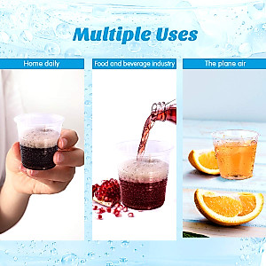 Turbo Bee 500 Pack 5 OZ Clear Plastic Cups，Disposable Mouthwash Cups,5 Ounce Cups-Party Cups Ideal for Whiskey, Drinking Tasting, Food Samples