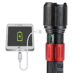 Dorcy 41-4358 1,000-Lumen USB-Rechargeable Instant Spot Flood Flashlight, Multicoloured