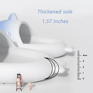 XPKWS Shark Slides for Women and Men Unisex Cloud Slippers Adult Novelty Beach Sandals with Thick Sole (JB-BW,7.5-8 Women/6.5-7 Men,3839)