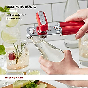 KitchenAid Gourmet Multifunction Can Opener/Bottle Opener, 8.36-Inch, Passion Red