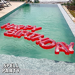 Pool Party Decorations Happy Birthday Pool Floats – Large Floating Letters Pool Party Decorations for Kids Birthday Party Decorations, Perfect for Summer Party Decor Birthday Banner Backdrop 