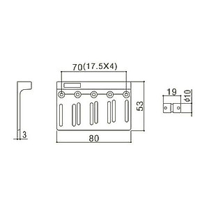 Bass Bridge for 4-String Fender Jazz or Precision Bass- Chrome