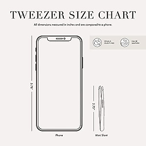 Tweezerman Mini Slant and Point Tip Tweezer - Tweezers Set for Eyebrows, Facial Hair, Ingrown Hairs