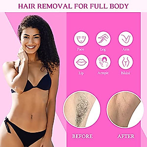 Bestidy Waxing Kit for Women and Men Home Wax Warmer with 5 Pack Hard Wax Beads Hot Wax Hair Removal for Brazilian Body Underarm Bikini Chest Legs Face Eyebrow