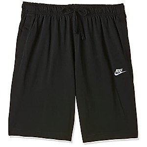 Nike Men's Sportswear Club Short Jersey, Black/White, Large