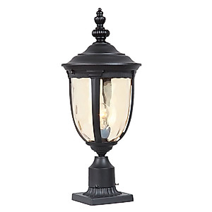 Post Lights Outdoor Post Light Post Cap Lights Outdoor Garden Lamp Warm White Post Pillar Lamp IP23 Waterproof Modern Post for Patio Fence Villa (Large) (Large)