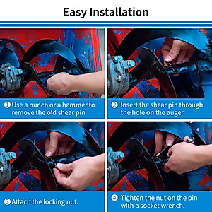 51001500 Shear Bolt Kit Fit for A riens Snowblower - 10 Set of Shear Pins & Nuts Fit for A riens ST1032 ST1028 ST824 ST828 Snow Thrower Auger, Replace 510015 AM122156 AM136890 91550 7091550YP 780-011
